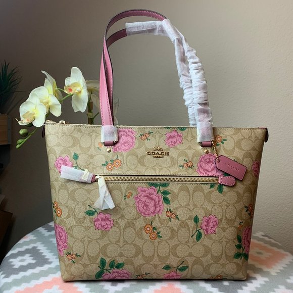 Coach | Bags | Coach Gallery Tote W Prairie Rose Print | Poshmark